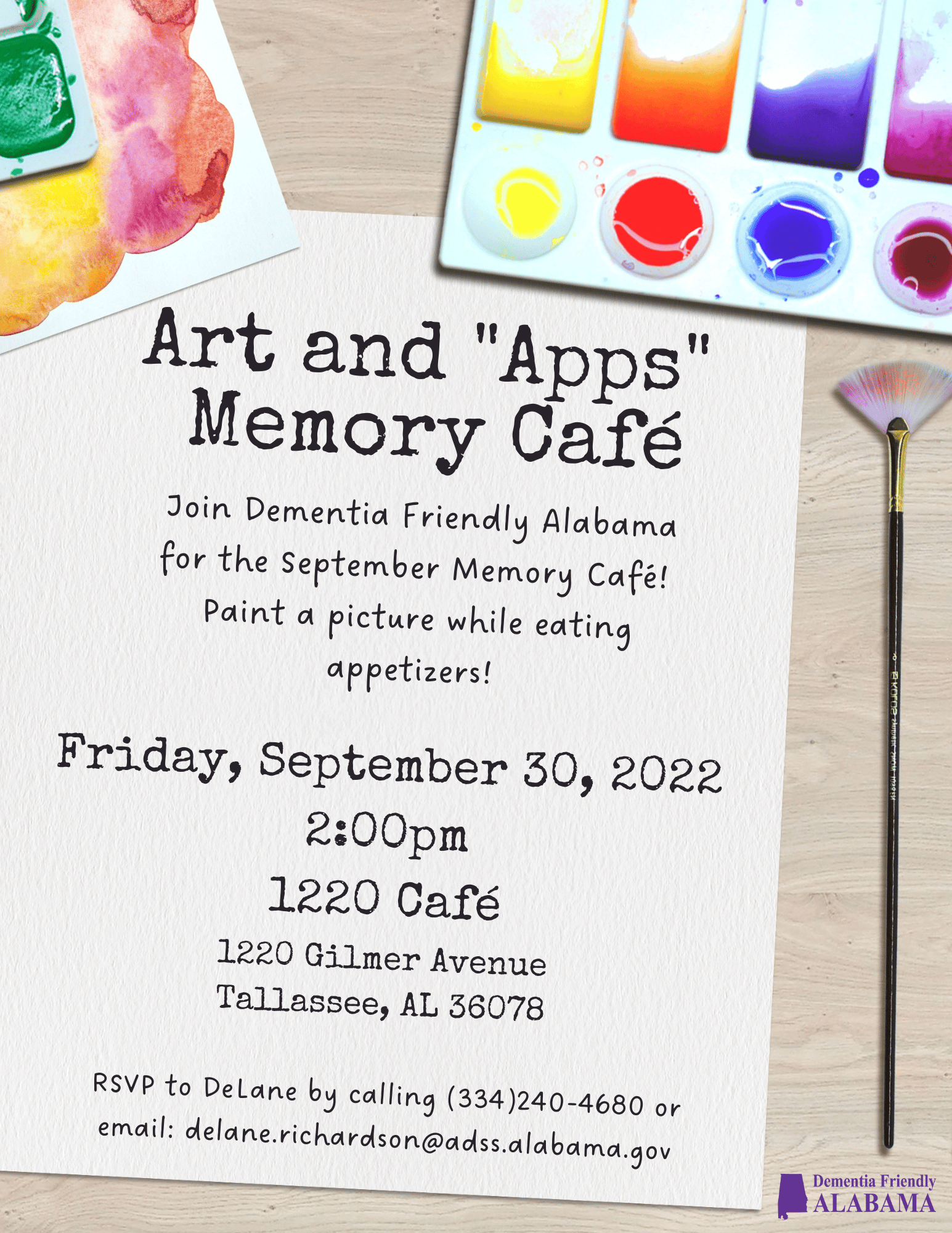 September Memory Café- "Art and Apps" - CAAC